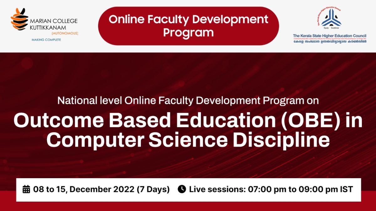 7-Day Online Faculty Development Programme on Outcome Based Education(OBE) | ipsr solutions ...