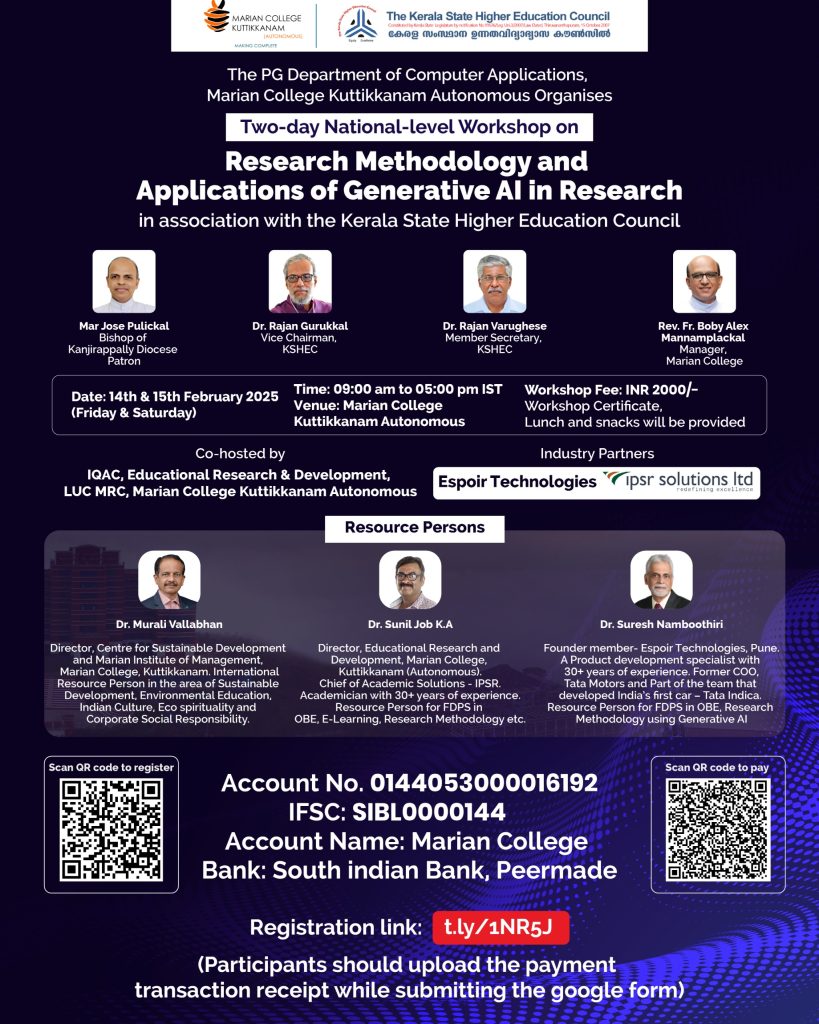 Two-Day National-level offline Workshop on Research Methodology and Applications of Generative ...