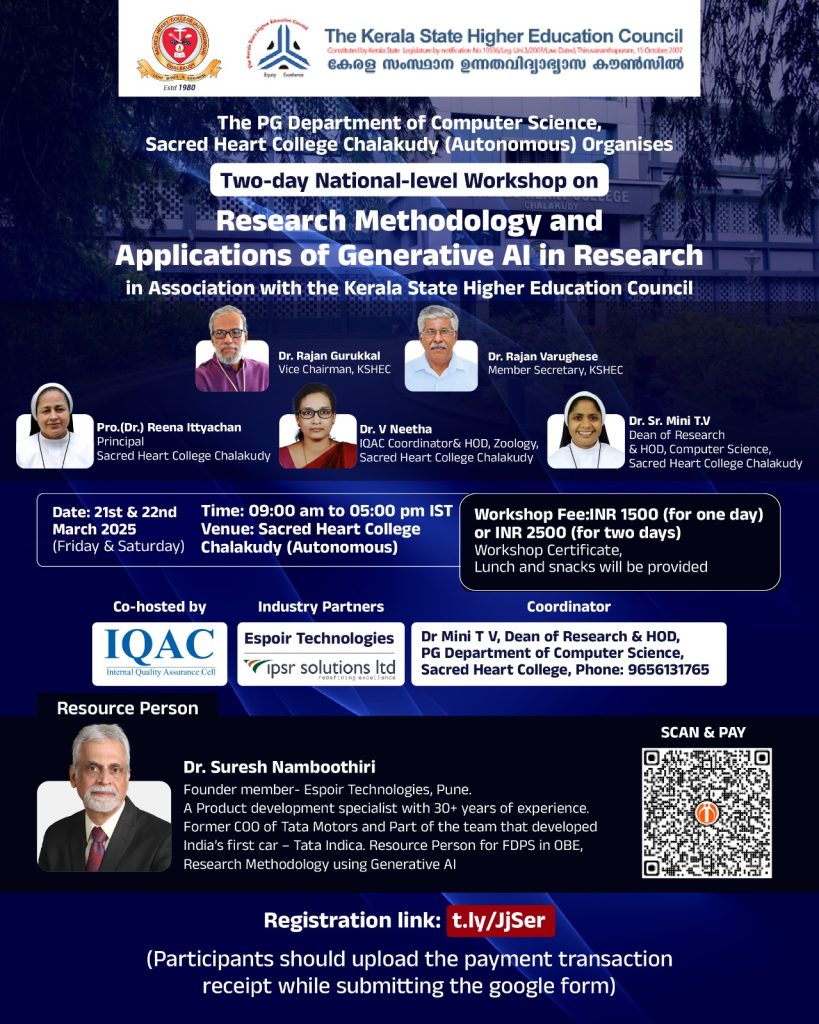Two-Day National-level offline Workshop on Research Methodology and Applications of Generative ...